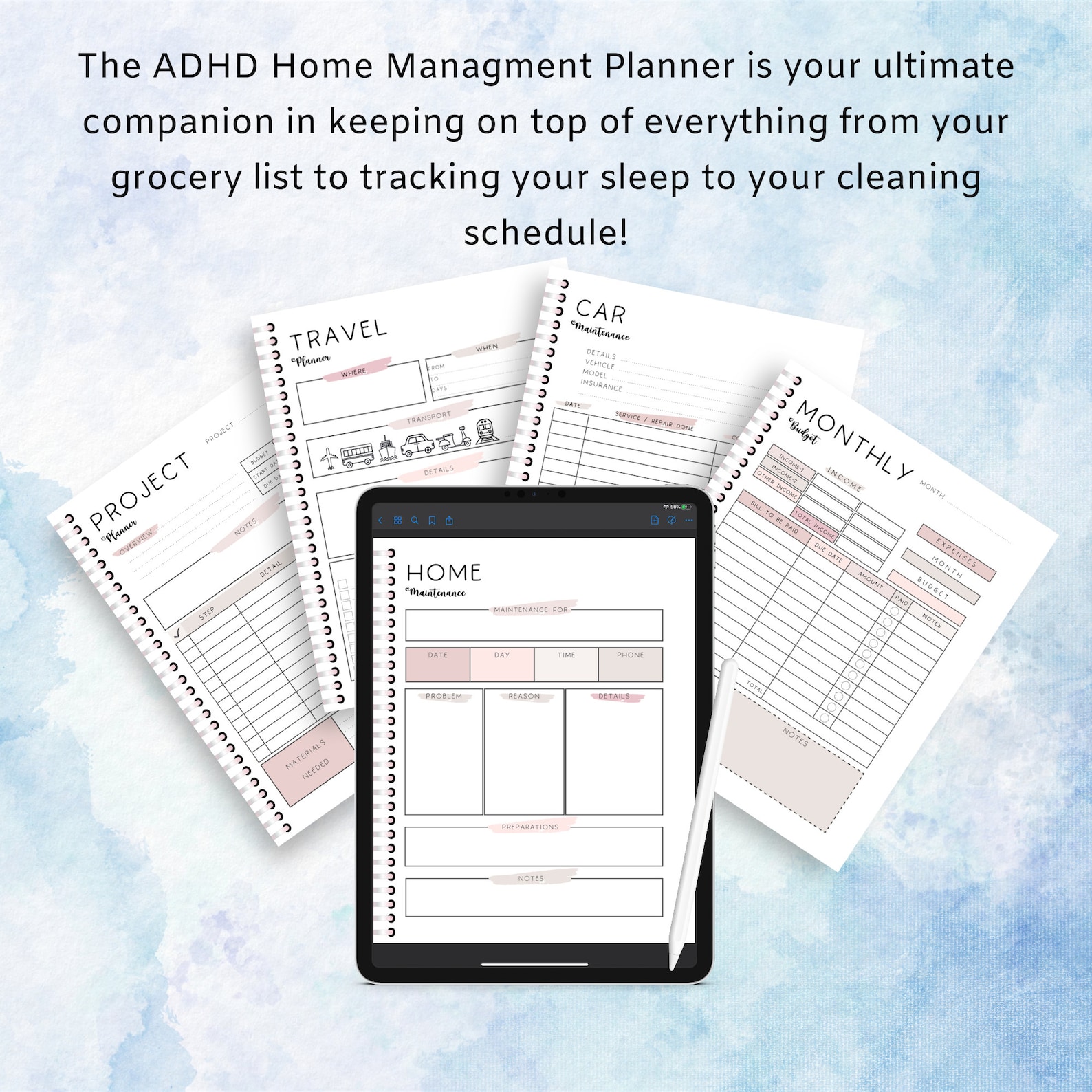 ADHD Home Managment Planner-adhd Planner-adhd Journal-adhd Organizer ...