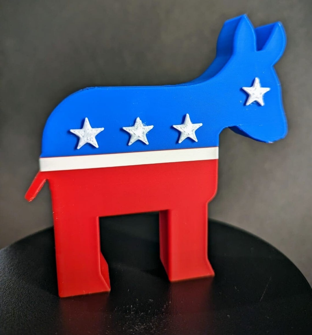 Democrat Donkey Mascot 3D Printed - Etsy