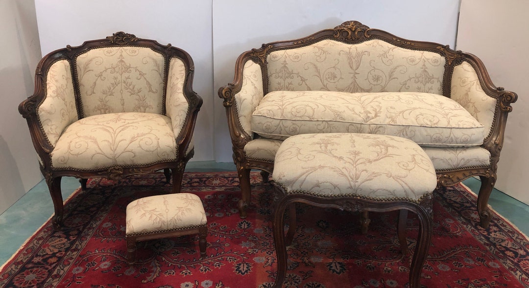 Set of 4 French Style Parlour Set - Etsy