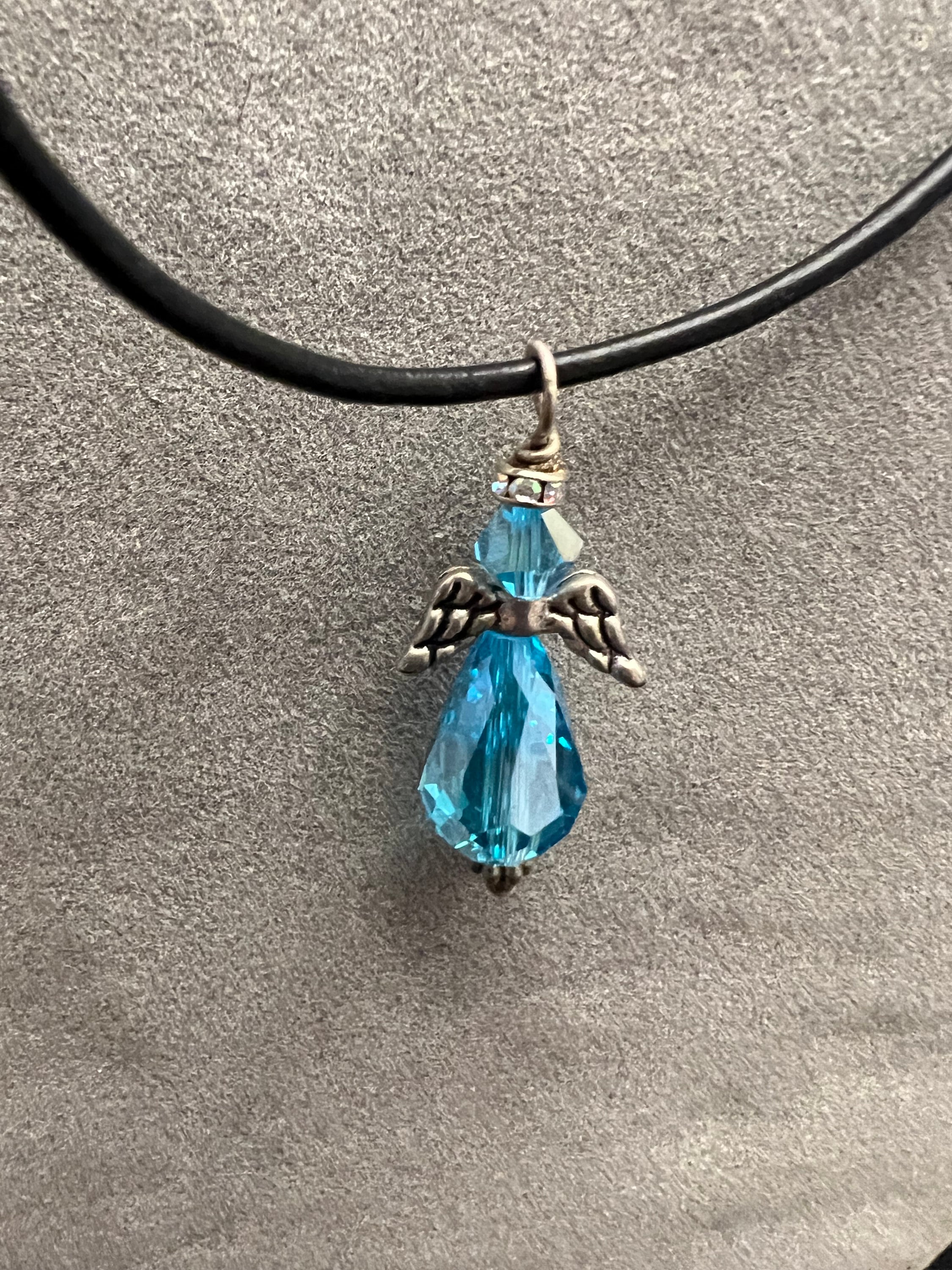 Adorable Crystal Angel Pendant Necklace - Etsy