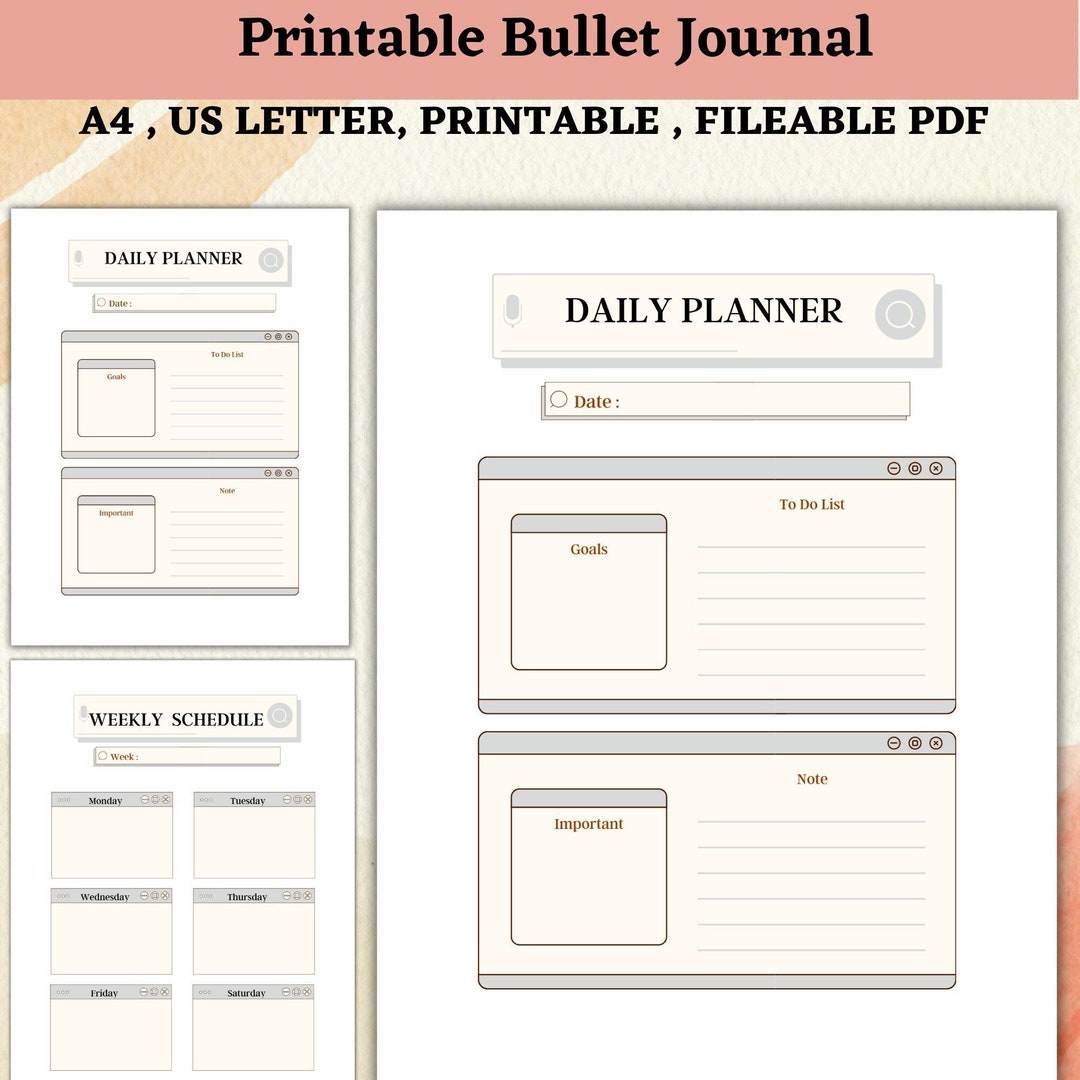 Printable Bullet Journal, Bullet Journal, Personal Journal, 2023 ...