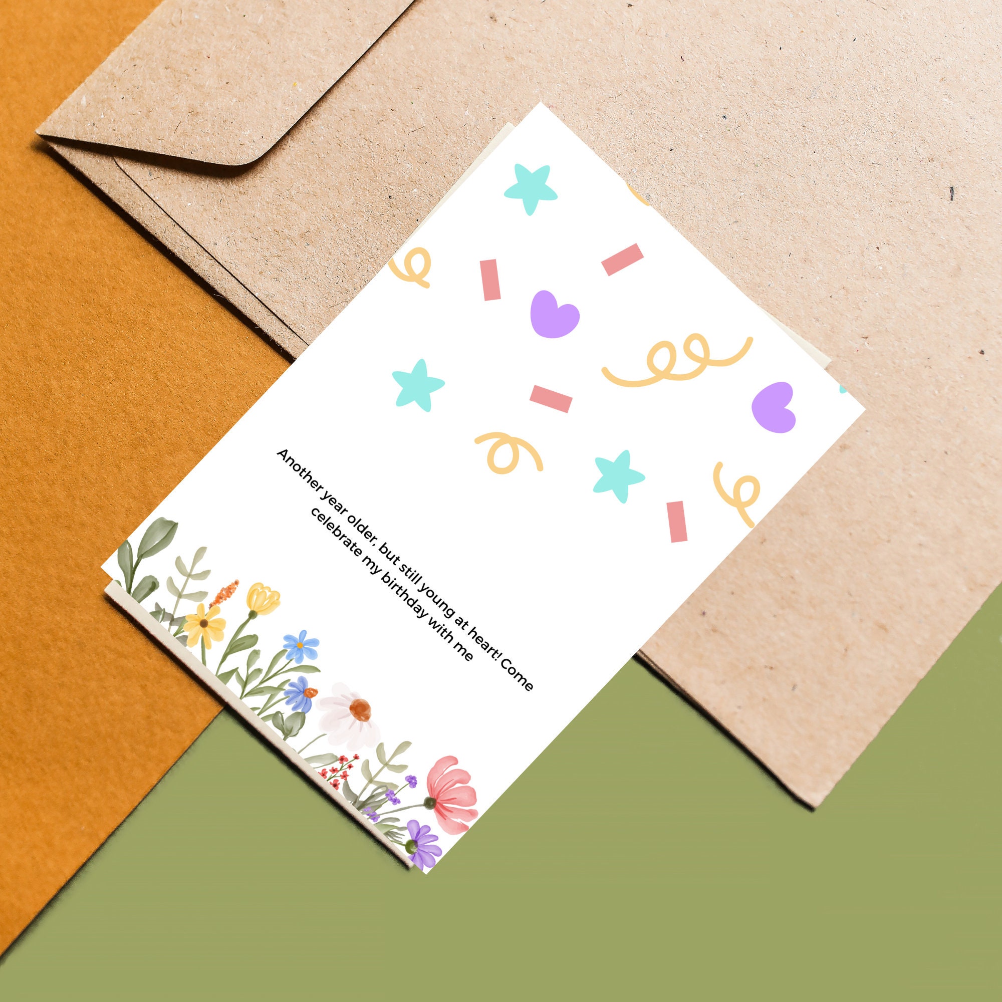 Happy Birthday Card, Editable Birthday Card, Folded Card, Instant ...