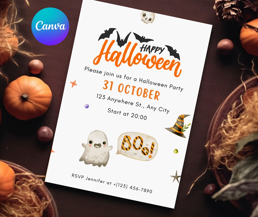 Spooky Halloween Party Invite Halloween Party Invitations - Etsy