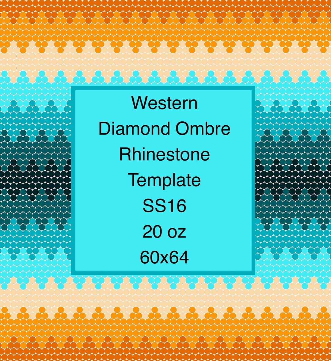 Western Diamonds Ombre Rhinestone Tumbler Template Digital - Etsy