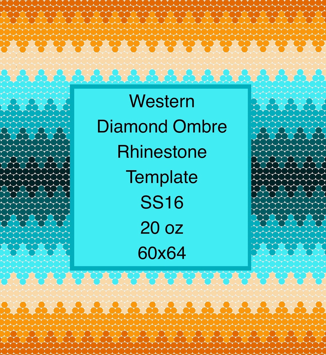 Western Diamonds Ombre Rhinestone Tumbler Template Digital - Etsy