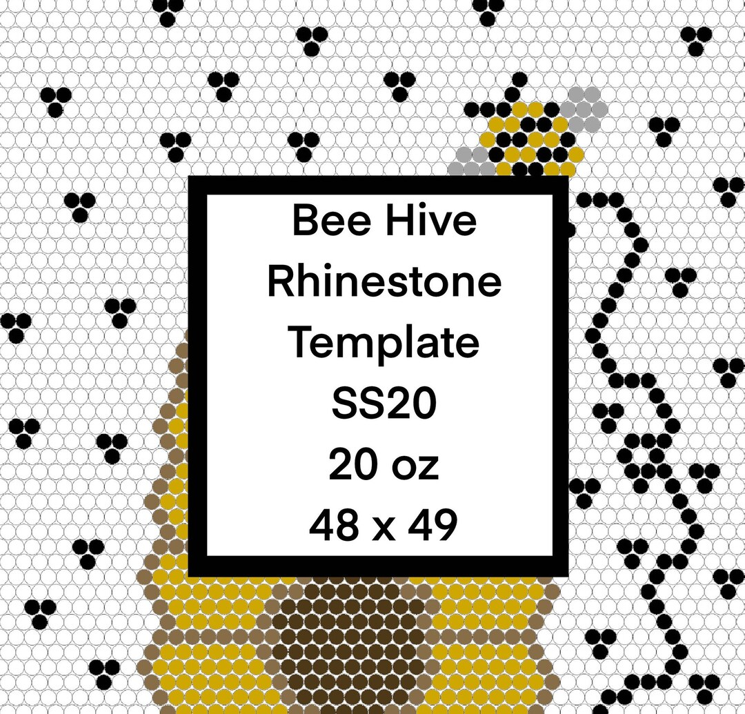 Bee Hive Rhinestone Template for Tumbler - Etsy