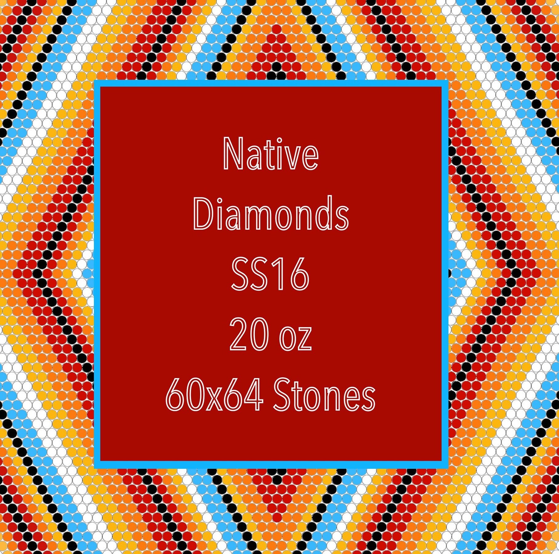 Native Diamonds Rhinestone Template SS16 20oz 60x64stones - Etsy