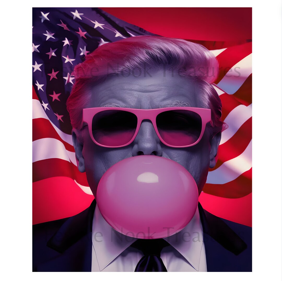President Donald Trump PNG Instant Download Pink Sun Glasses Trump ...