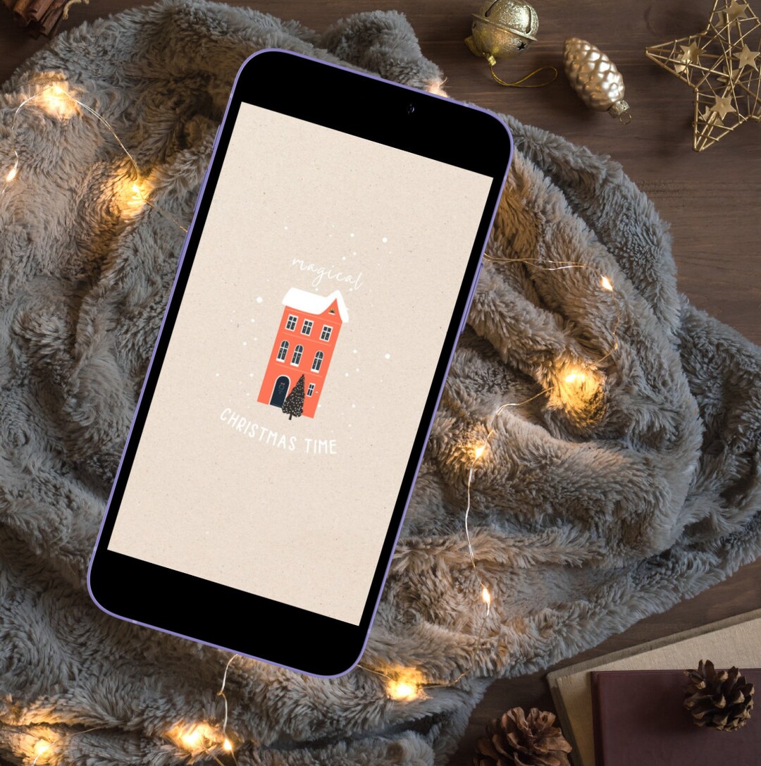 Magical Christmas Cute Christmas Lights iPhone Wallpaper, Cozy Device ...