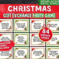 White Elephant Gift Exchange Printable Numbers | Editable Download for ...