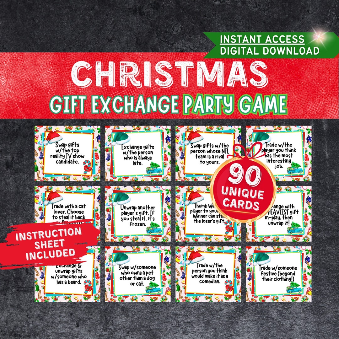 Christmas Gift Exchange Game, Yankee Swap, White Elephant Gift Exchange ...