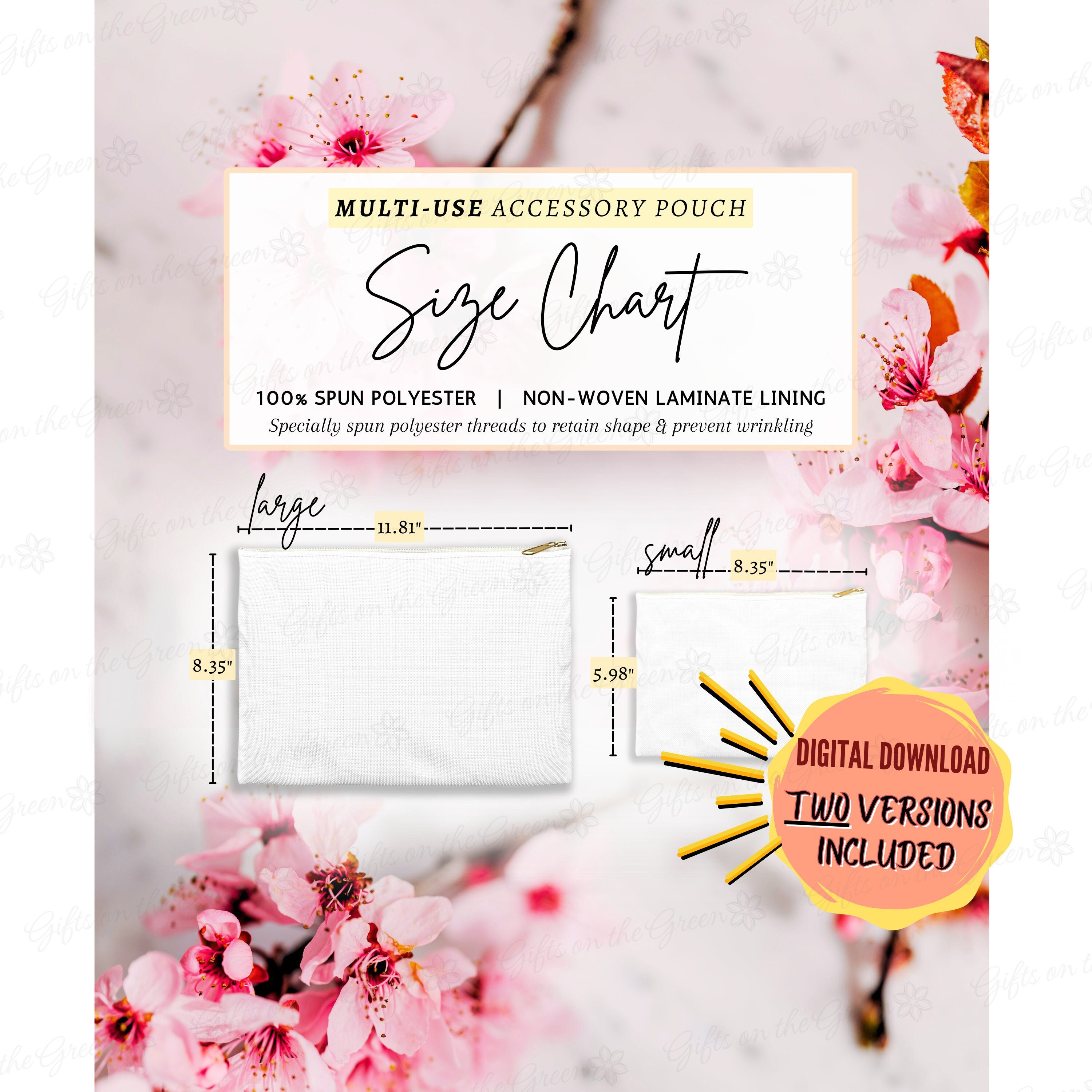 Printify Accessories Pouch Size Chart Mockup Aop Accessory Pouch T ...