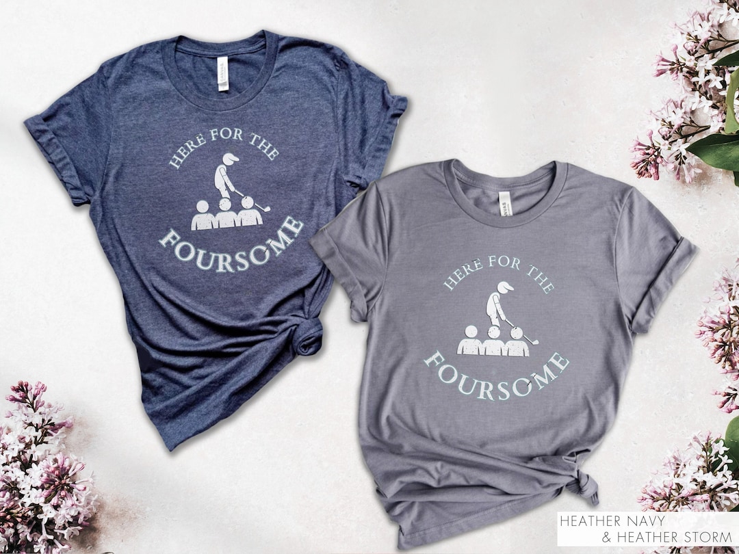 Funny Golf Shirt- Here for the Foursome Custom Golf Tee, Golf Couple ...