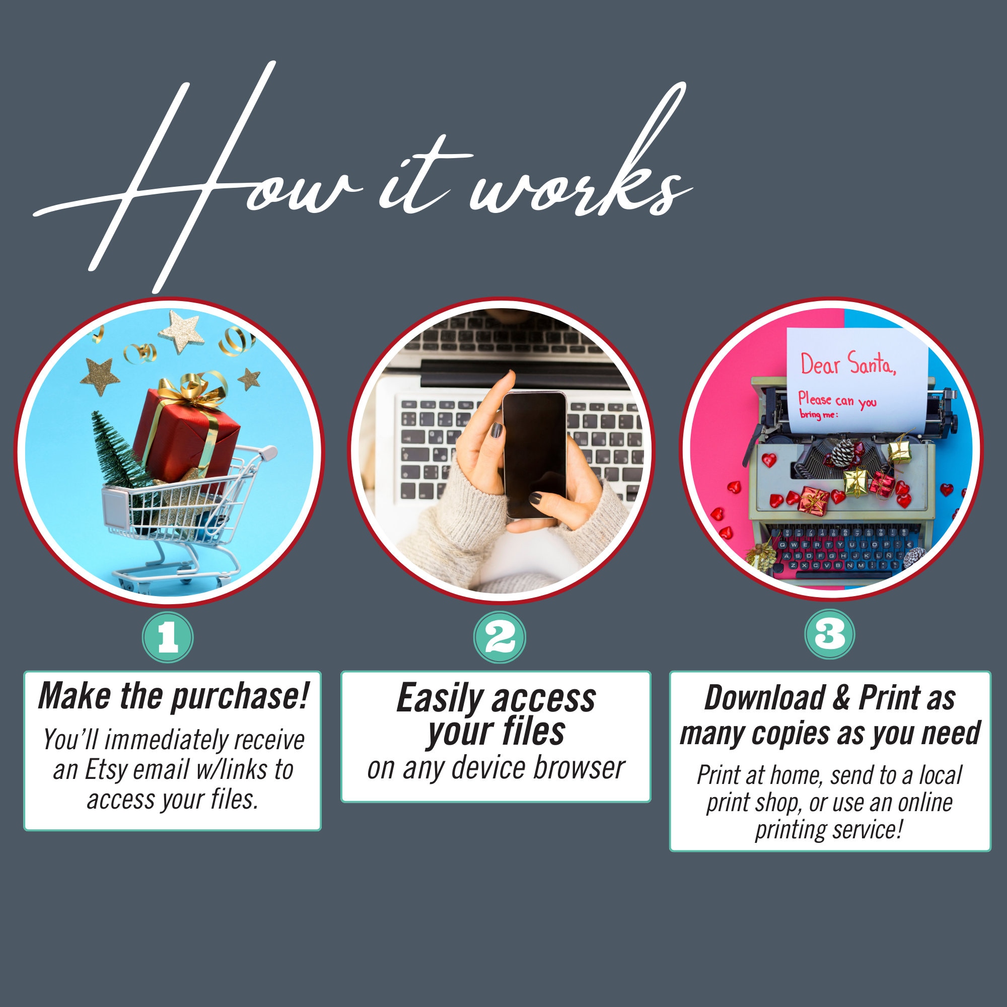 Printable Secret Santa Gift Exchange Secret Santa - Etsy