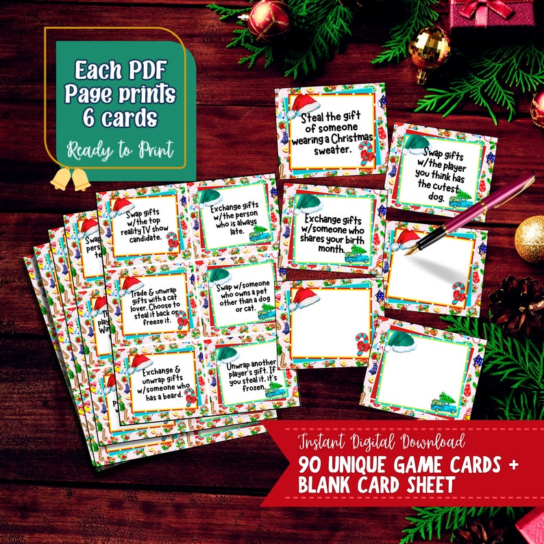 Christmas Gift Exchange Game- Adult Gift Exchange Game, White Elephant ...