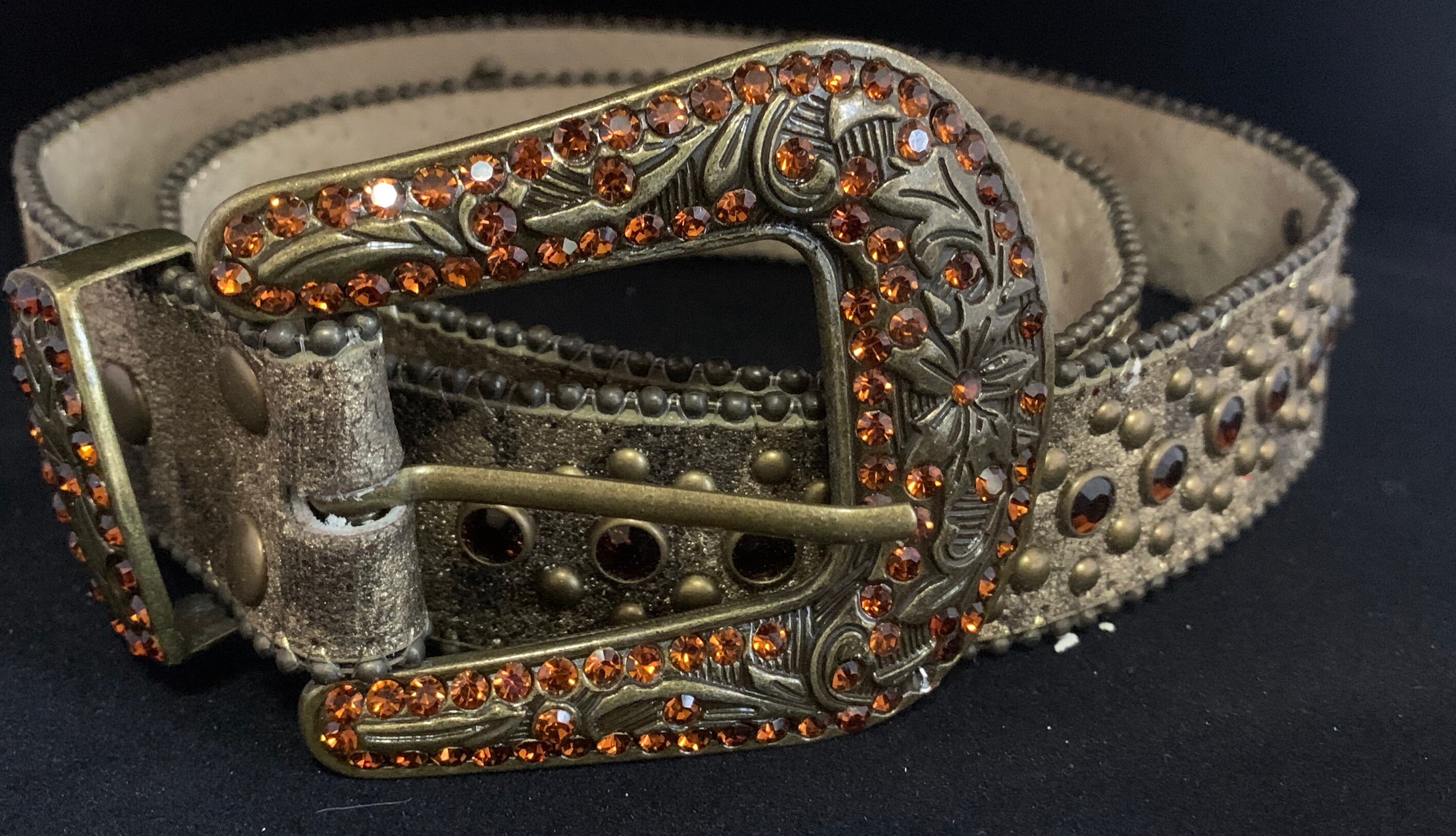Western Cowgirl Rhinestone Bling Belt - Etsy