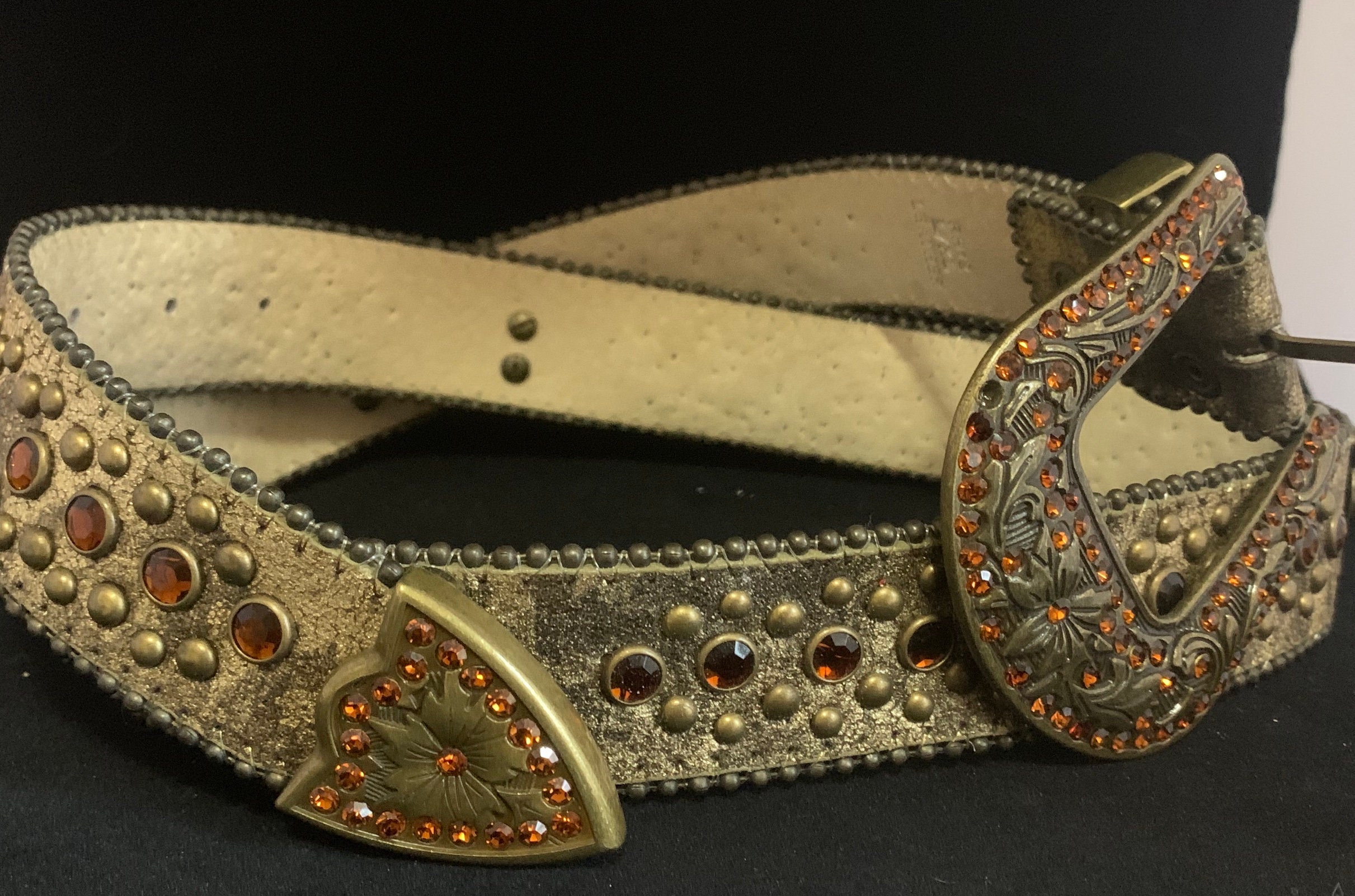 Western Cowgirl Rhinestone Bling Belt - Etsy