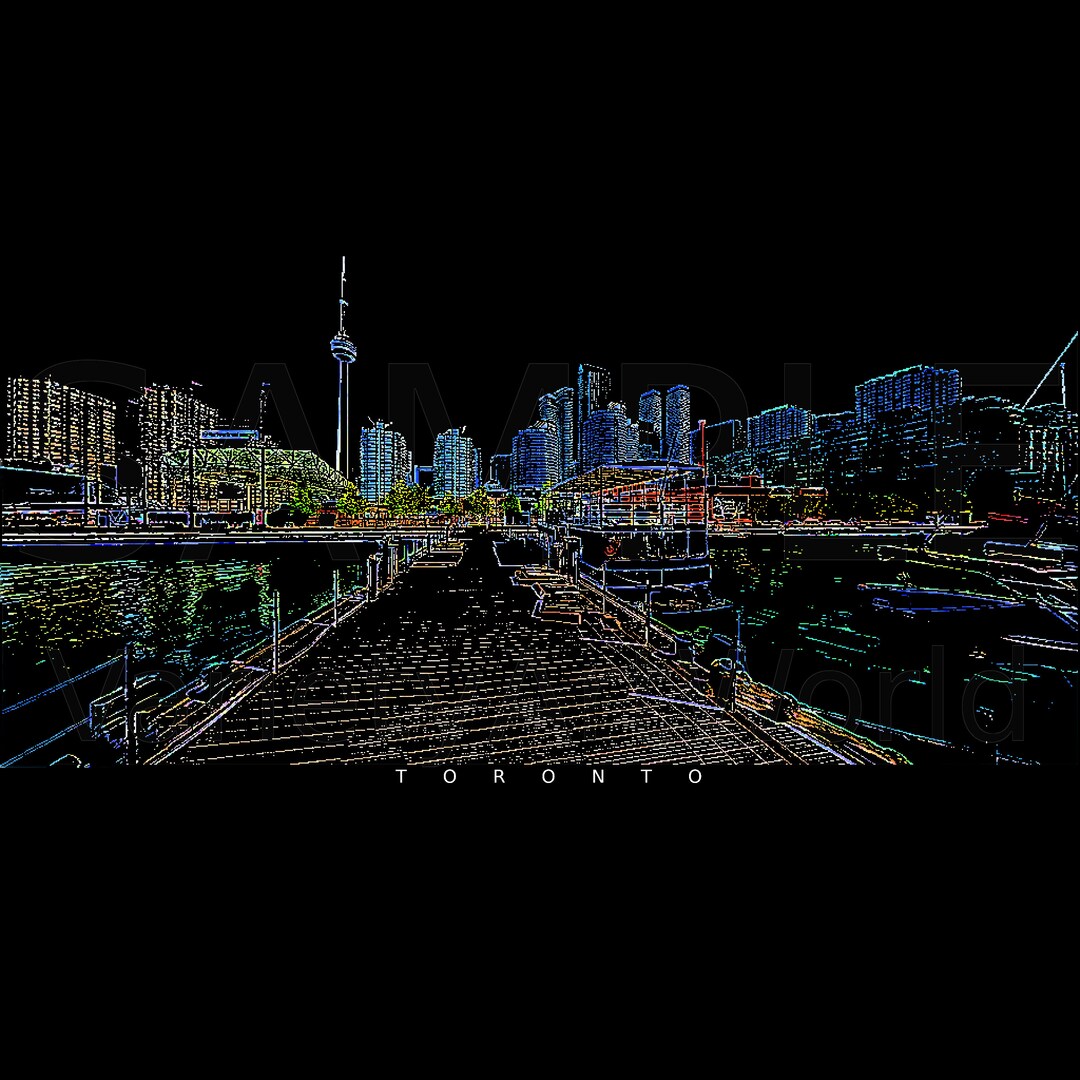 Toronto Pixel Art City Skyline Color Pixel Print Toronto - Etsy
