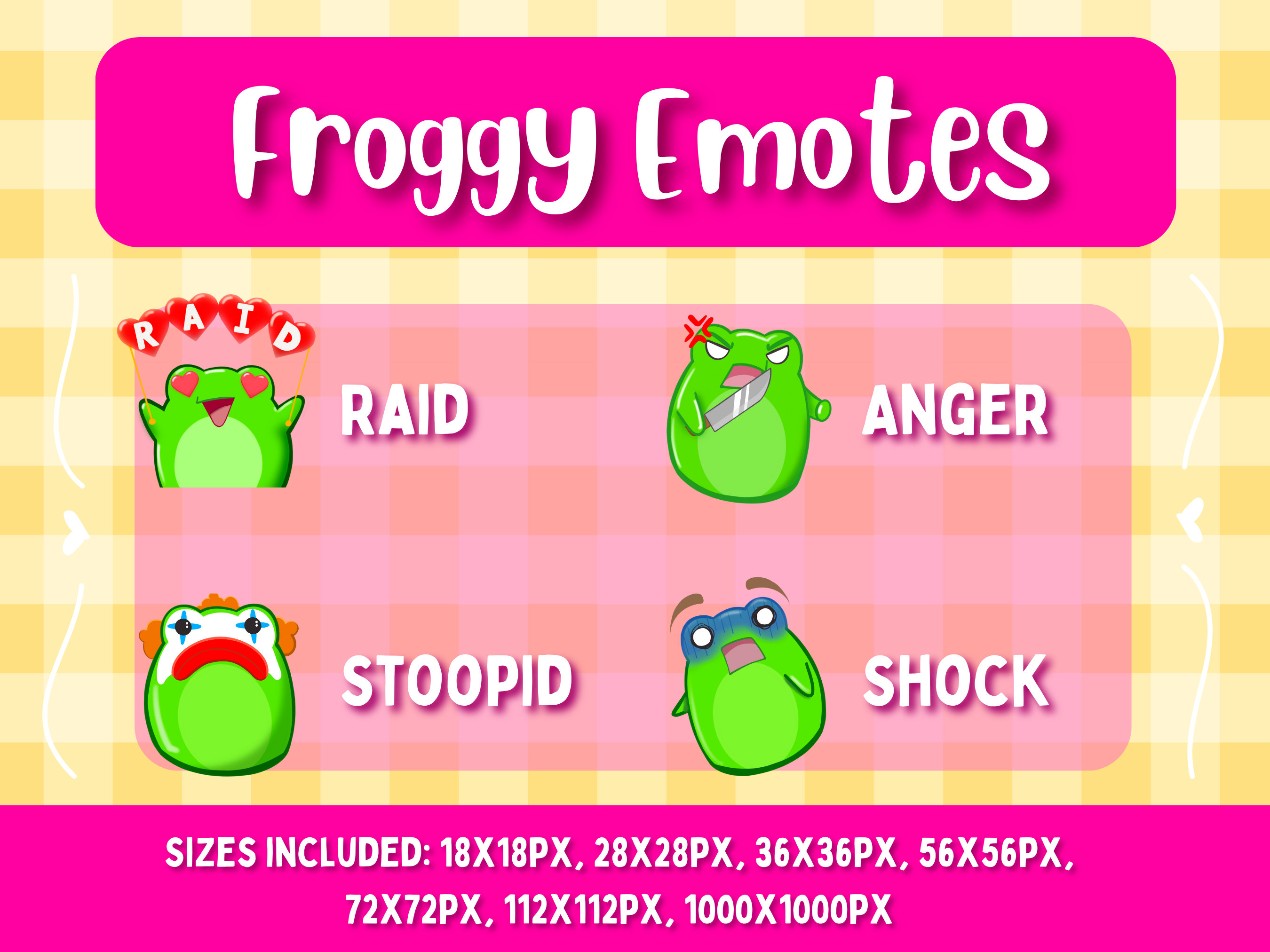 8 Froggy Emotes for Twitch and Discord Chats - Etsy Ireland