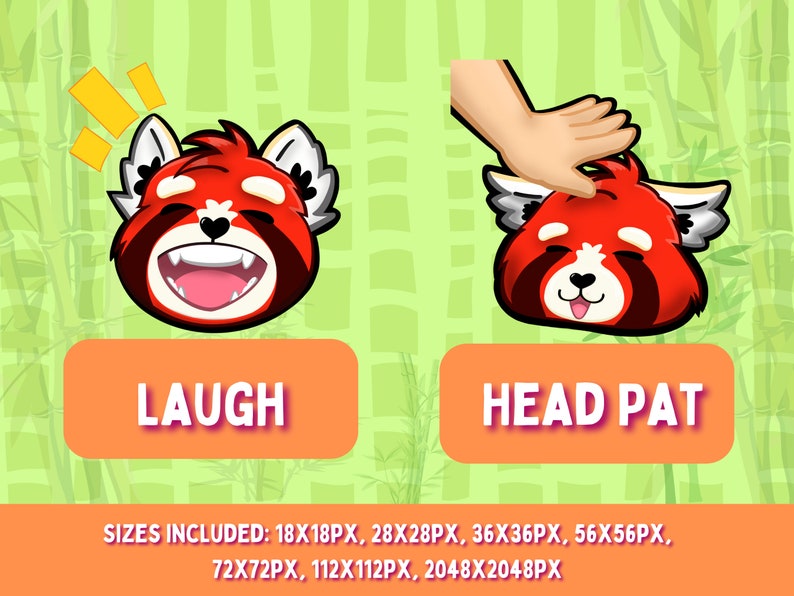 Two Red Panda Emotes for Twitch Streaming and Discord Chats! - Etsy