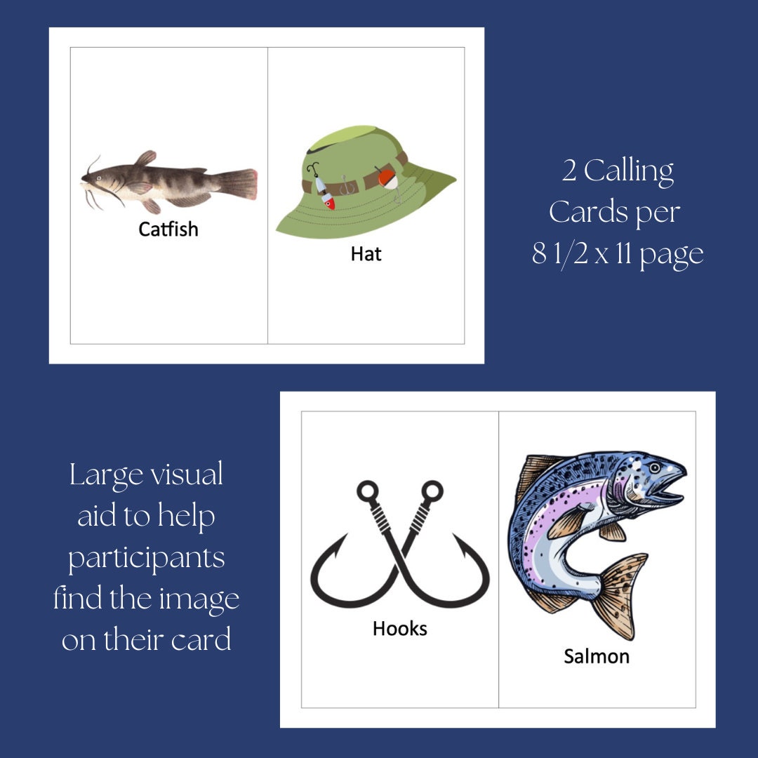 Fishing Bingo - Etsy