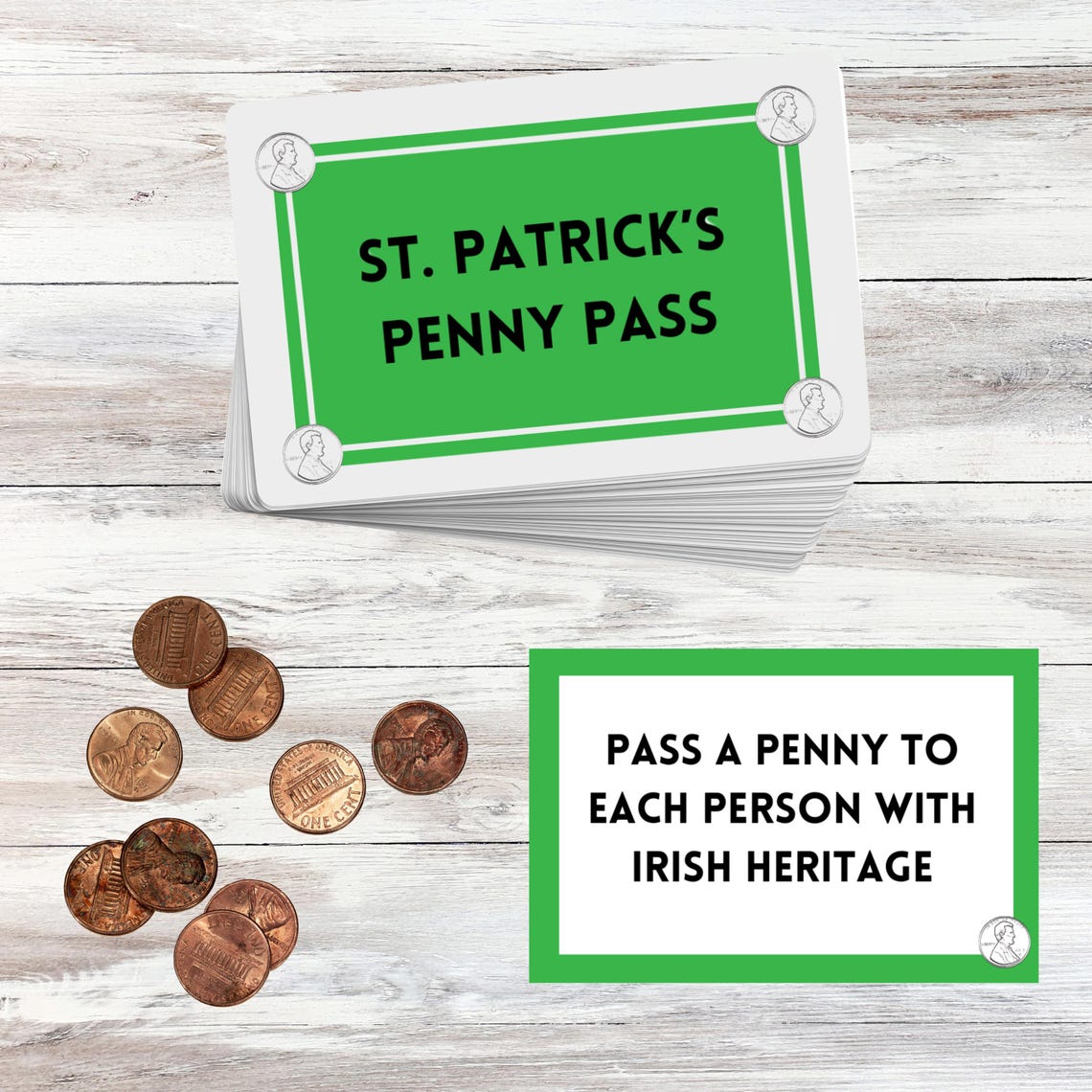 St. Patrick's Day Penny Pass - Etsy