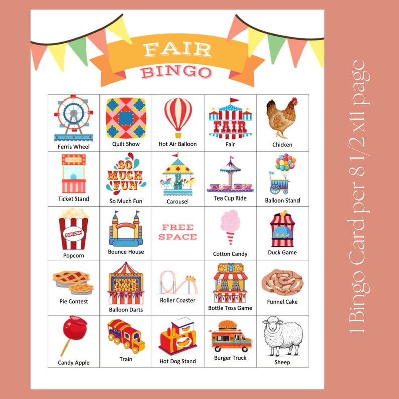 Fair Bingo - Etsy