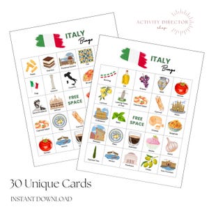 Italy Bingo - Etsy