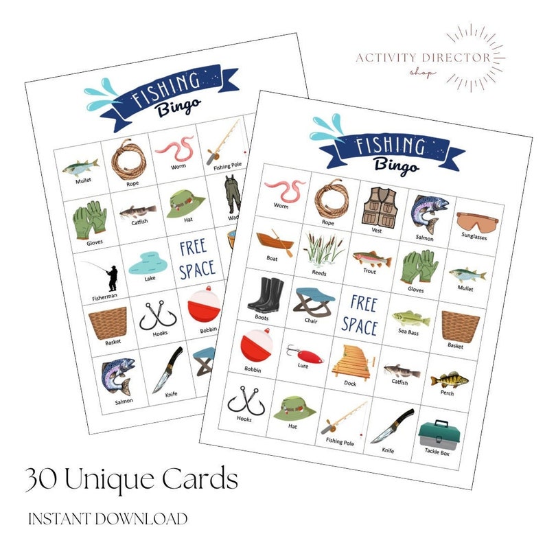 Fishing Bingo - Etsy