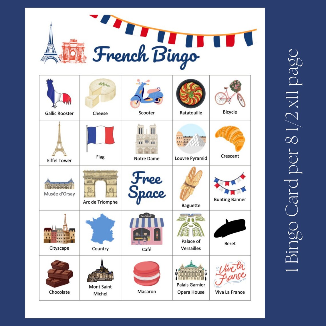 French Bingo - Etsy
