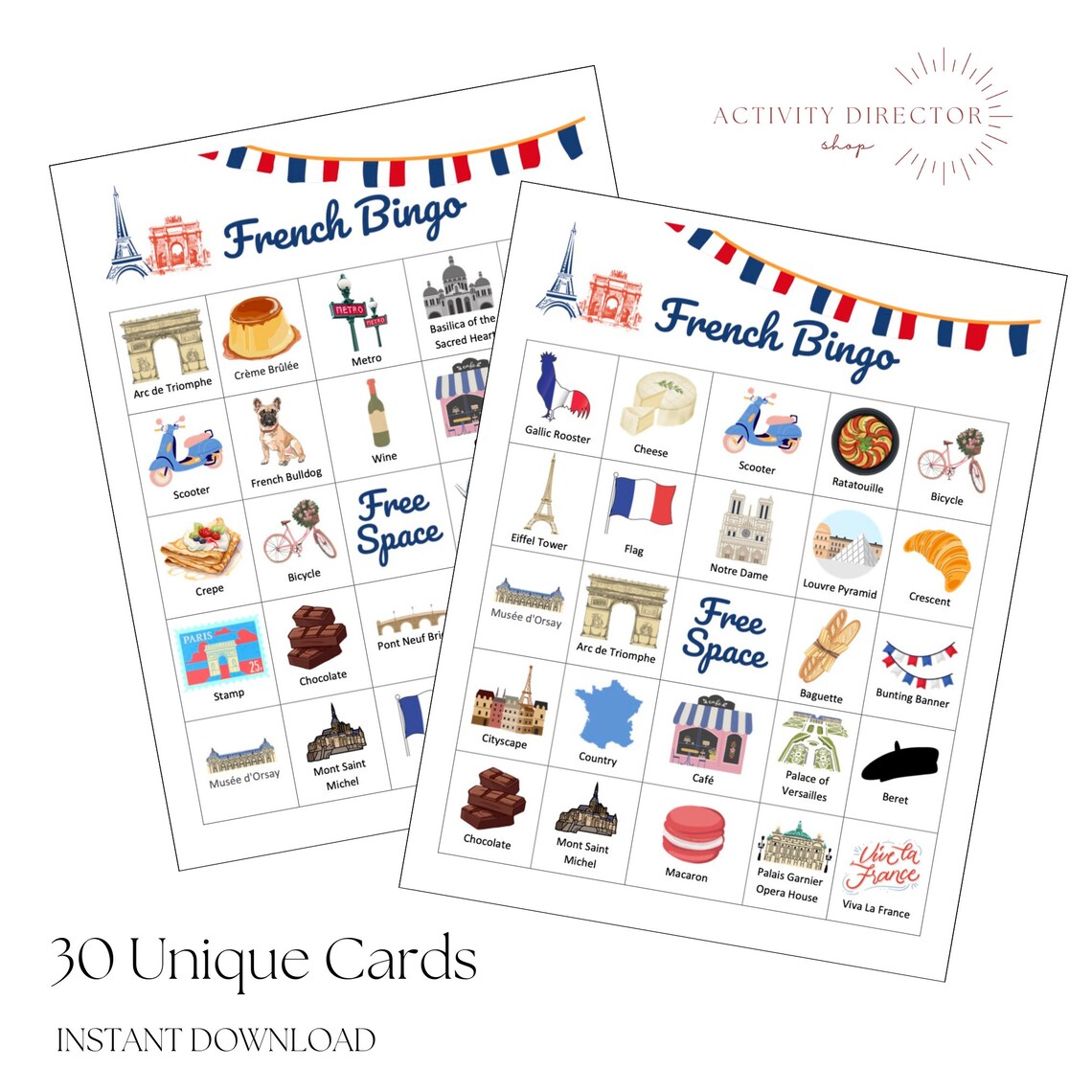 French Bingo - Etsy