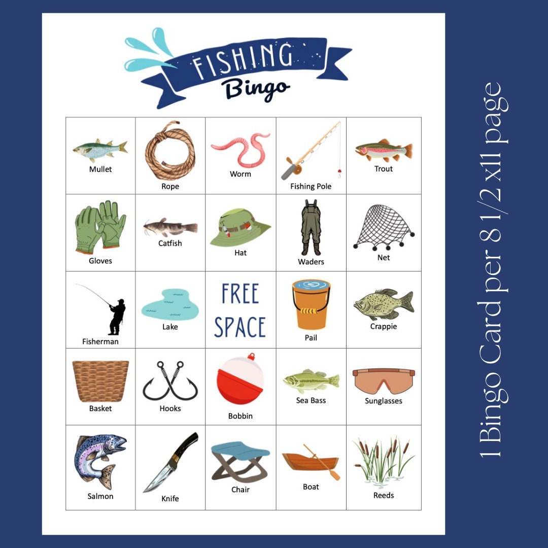 Fishing Bingo - Etsy