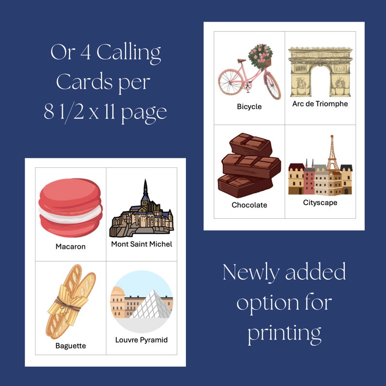 French Bingo - Etsy