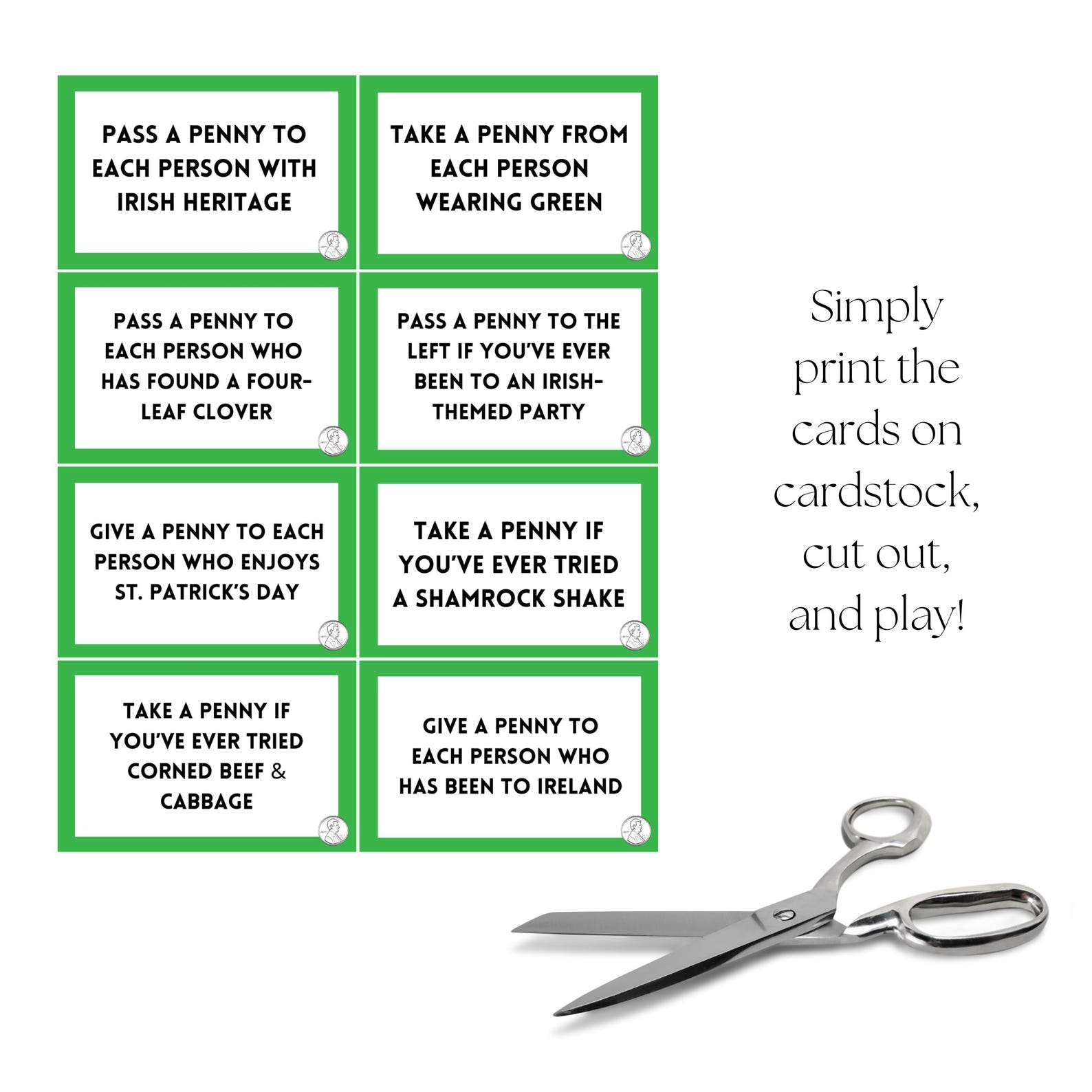 St. Patrick's Day Penny Pass - Etsy