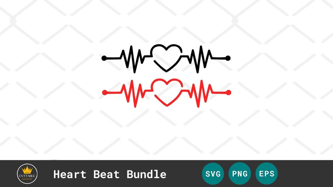 Heart Beat Bundle SVG, PNG, Eps, Jpg Digital Download - Etsy