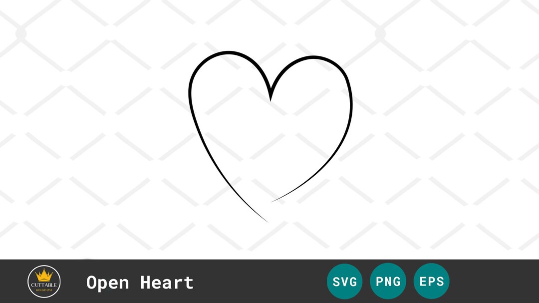 Open Heart SVG, PNG, Eps, Jpg Digital Download - Etsy