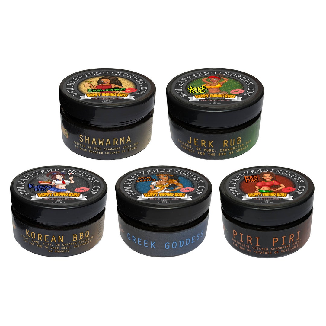 Sting Buy Set of 5 BBQ Spices Rubs Seasoning, Greek Seasoning, Shawarma ...