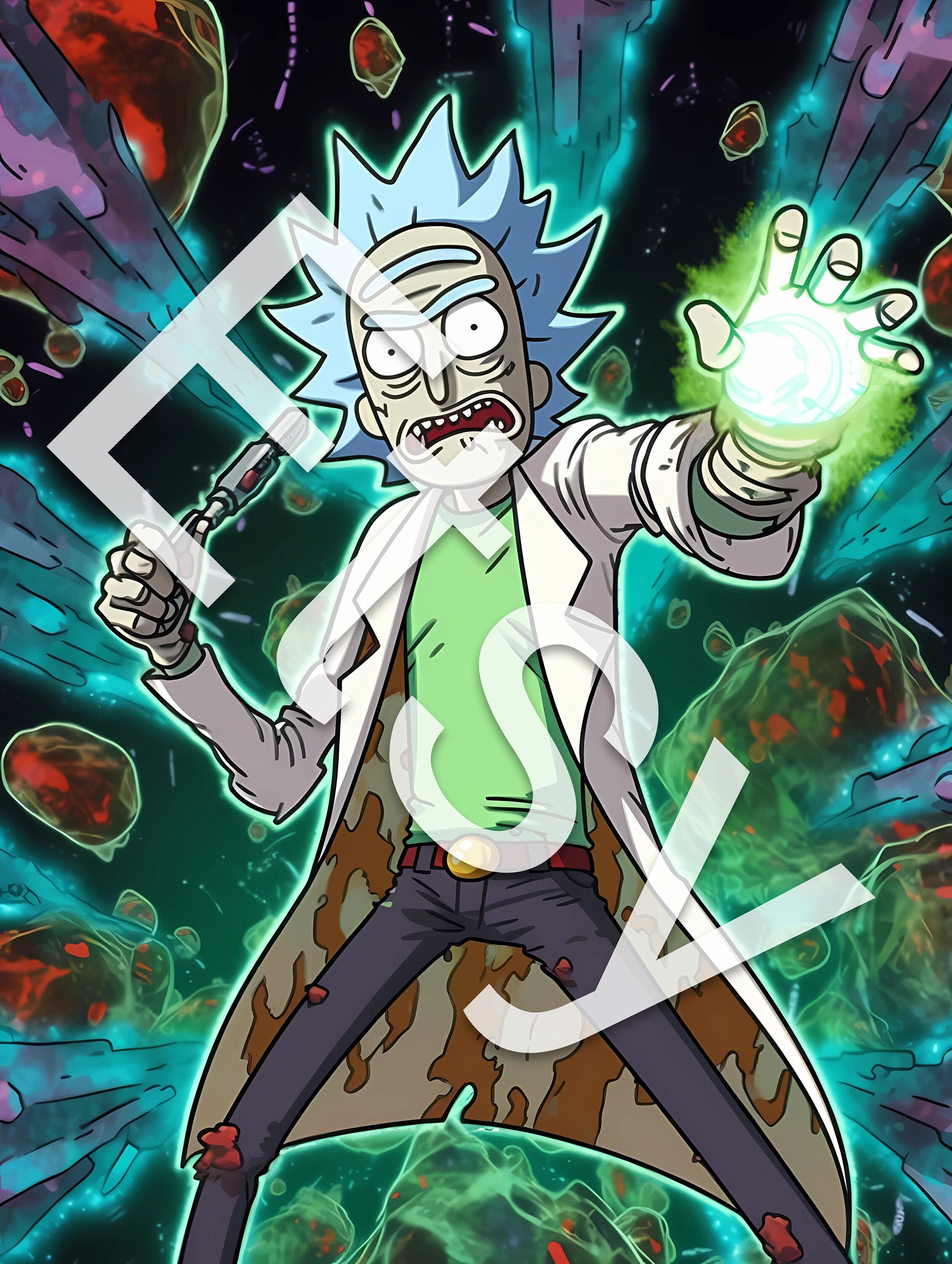 Two High Quality Picture of Rick Sanchez Fan Art Made With Text-to ...