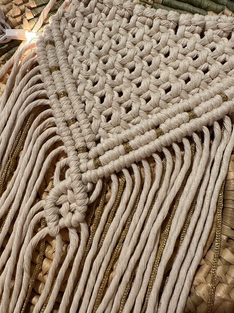 Bridal Bouquet Wrap, Macrame Boho Curtain Tie Back - Etsy