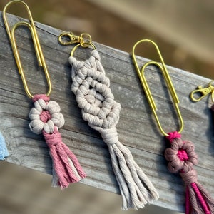 Jumbo Macramé Bookmark, Gold Paperclip Book Mark, Office Supplies, Back ...