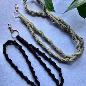 Custom Macrame ID Lanyard Keychain, Boho Id/badge Holder - Etsy