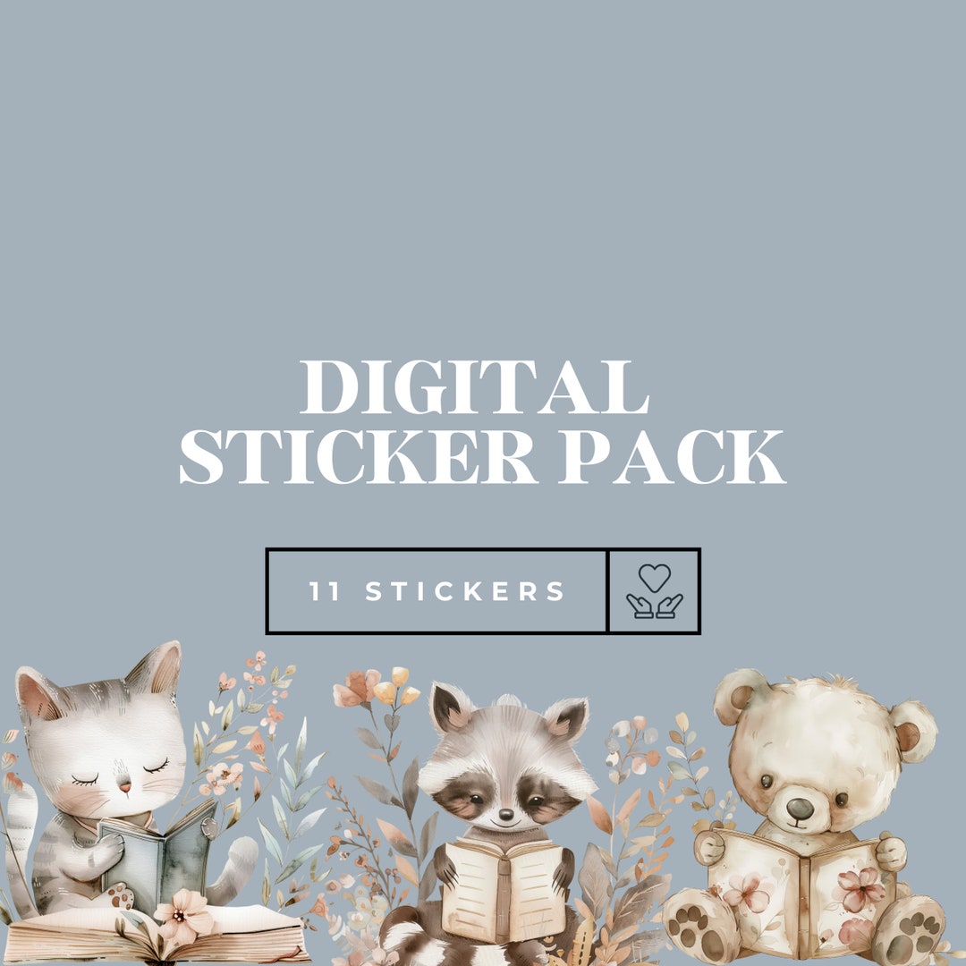 Animal Digital Stickers | Digital Planner Images | Cute Animals ...