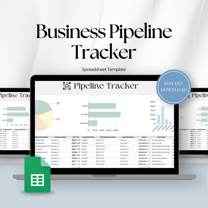 Buyer & Seller Real Estate Pipeline Google Sheets Template Business ...