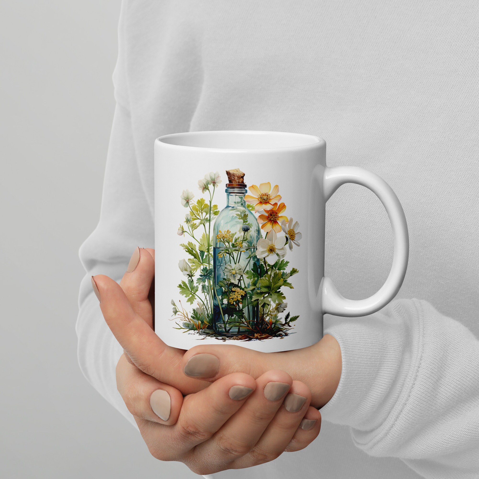Spring Flower Mug, Large Coffee Mug, Spring Mug, Spring Decor, Spring ...