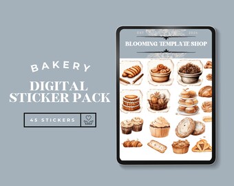 Goodnotes Stickers | Food Digital Stickers | Digital Bakery Sticker ...