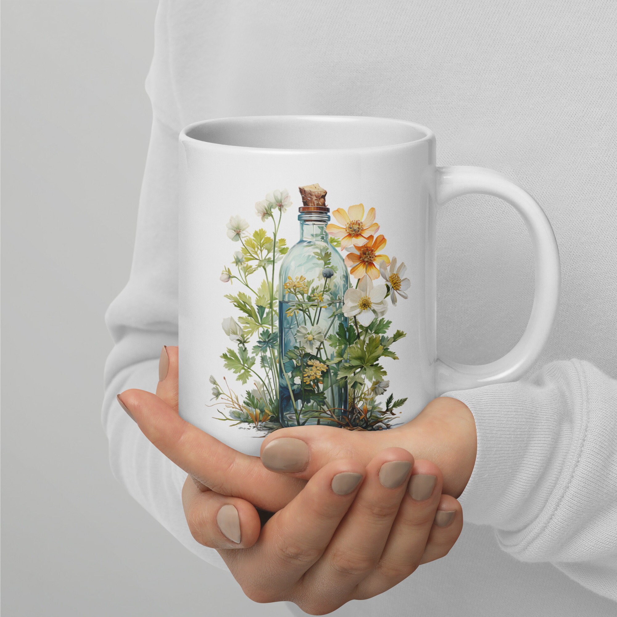 Spring Flower Mug, Large Coffee Mug, Spring Mug, Spring Decor, Spring ...