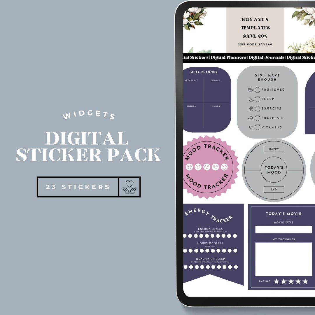 Goodnotes Stickers | Neutral Planner Stickers and Widgets | Digital ...