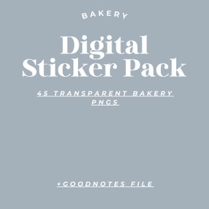 Goodnotes Stickers | Food Digital Stickers | Digital Bakery Sticker ...