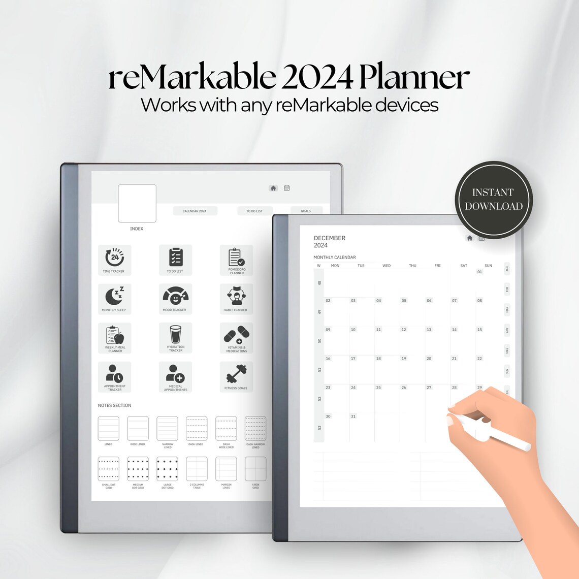 Templates for Remarkable 2 | Life Planner | Remarkable 2 Templates ...