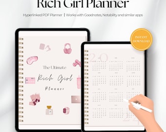 RICH GIRL Digital Planner Ultimate DATED Planner Monthly, Weekly, Daily ...